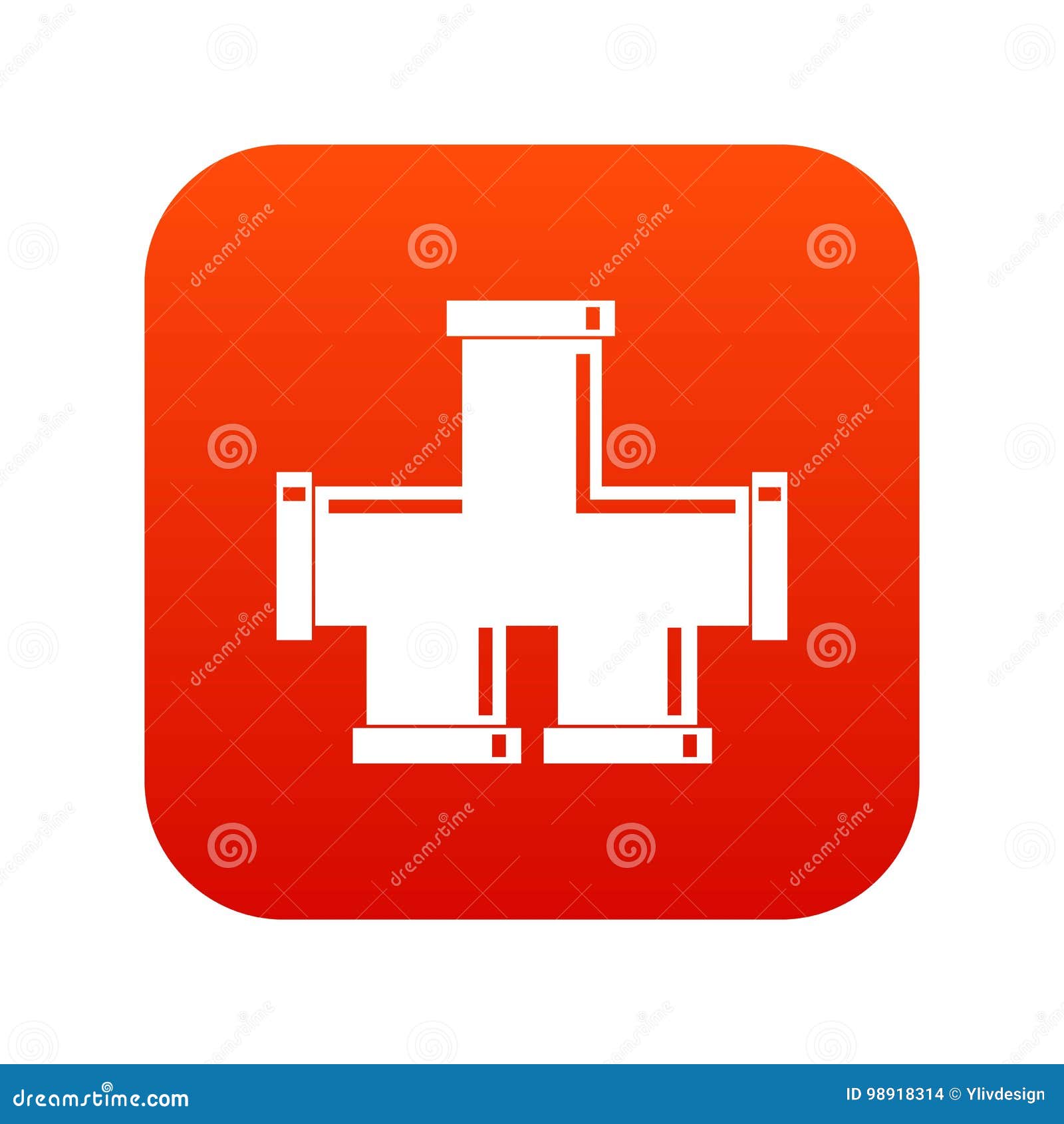 Drain System Icon Digital Red Stock Vector - Illustration of collection ...