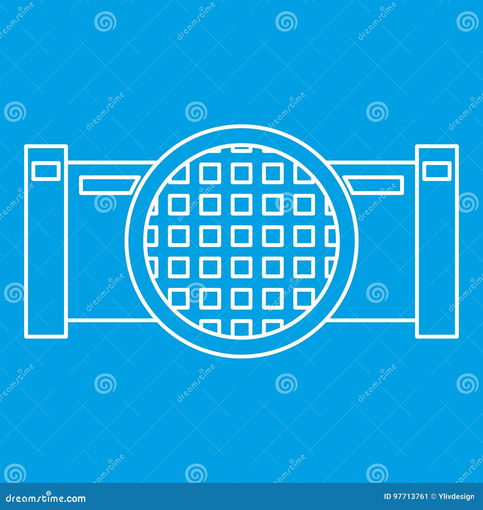 Drain System Icon, Outline Style Stock Vector - Illustration of conduit ...