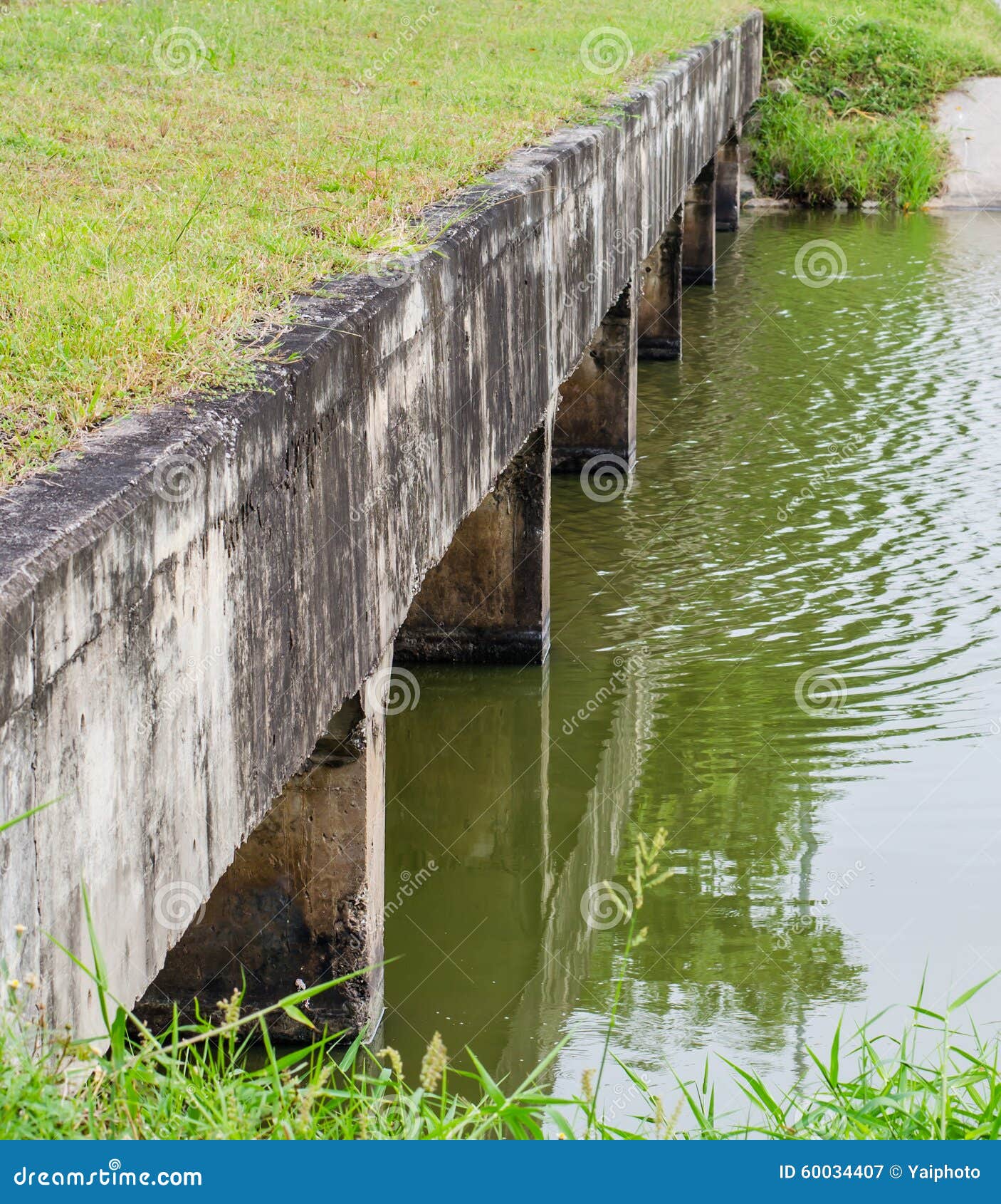 Drainage Channels Concrete Roadside Stock Image - Image of construction ...