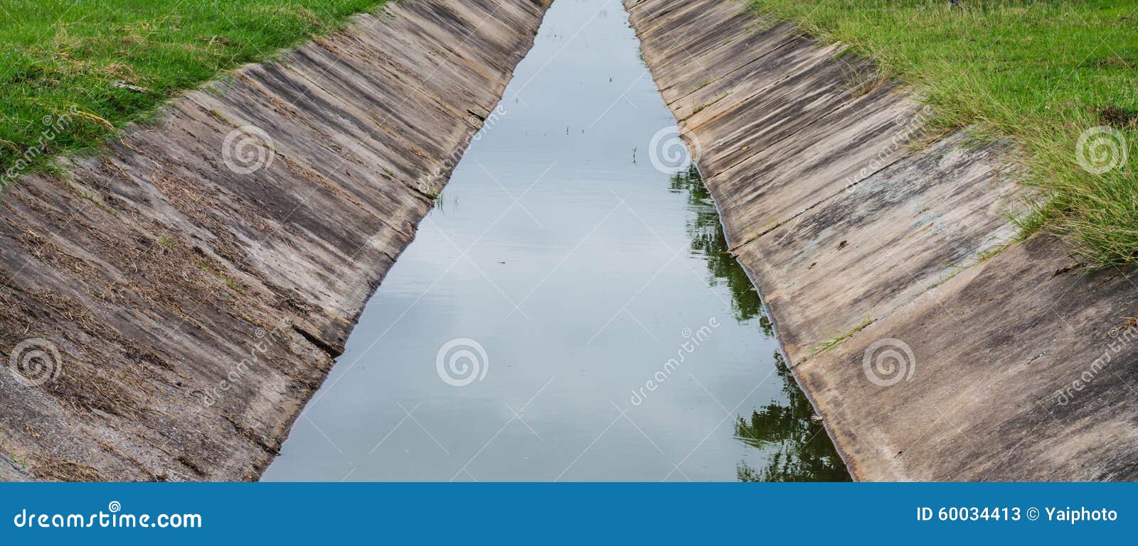Drainage Channels Concrete Roadside Stock Image - Image of construction ...