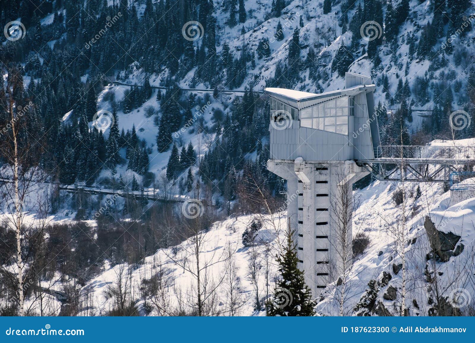 Drainage Construction of Medeo or Medeu Dam Stock Photo - Image of ...