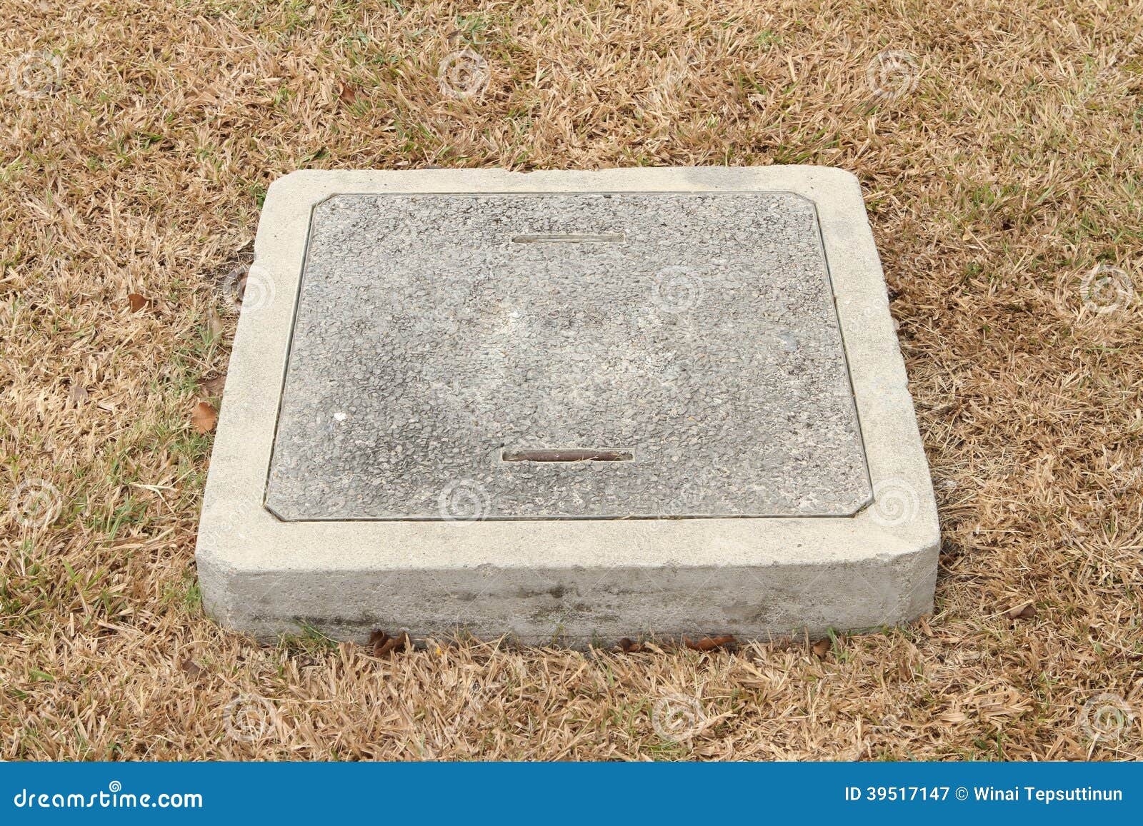 Drainage cover stock image. Image of cover, cement, industrial - 39517147