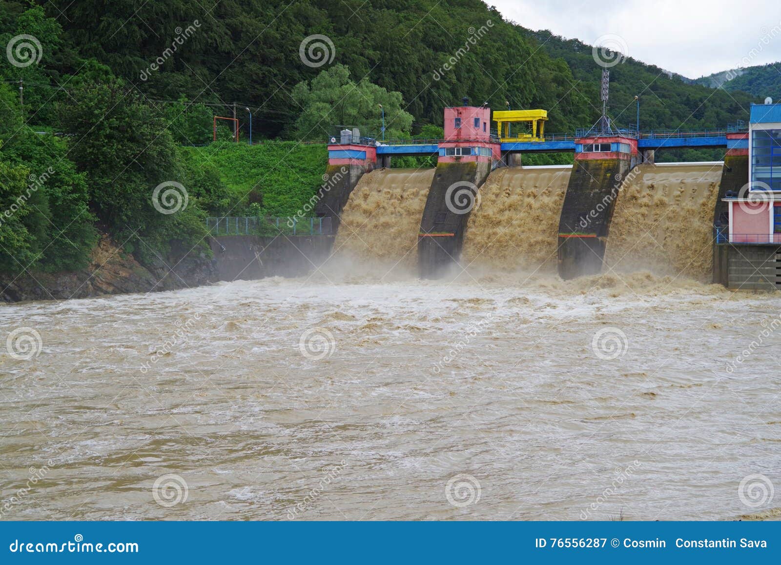 Drainage, dam flood stock image. Image of rain, reservoir - 76556287