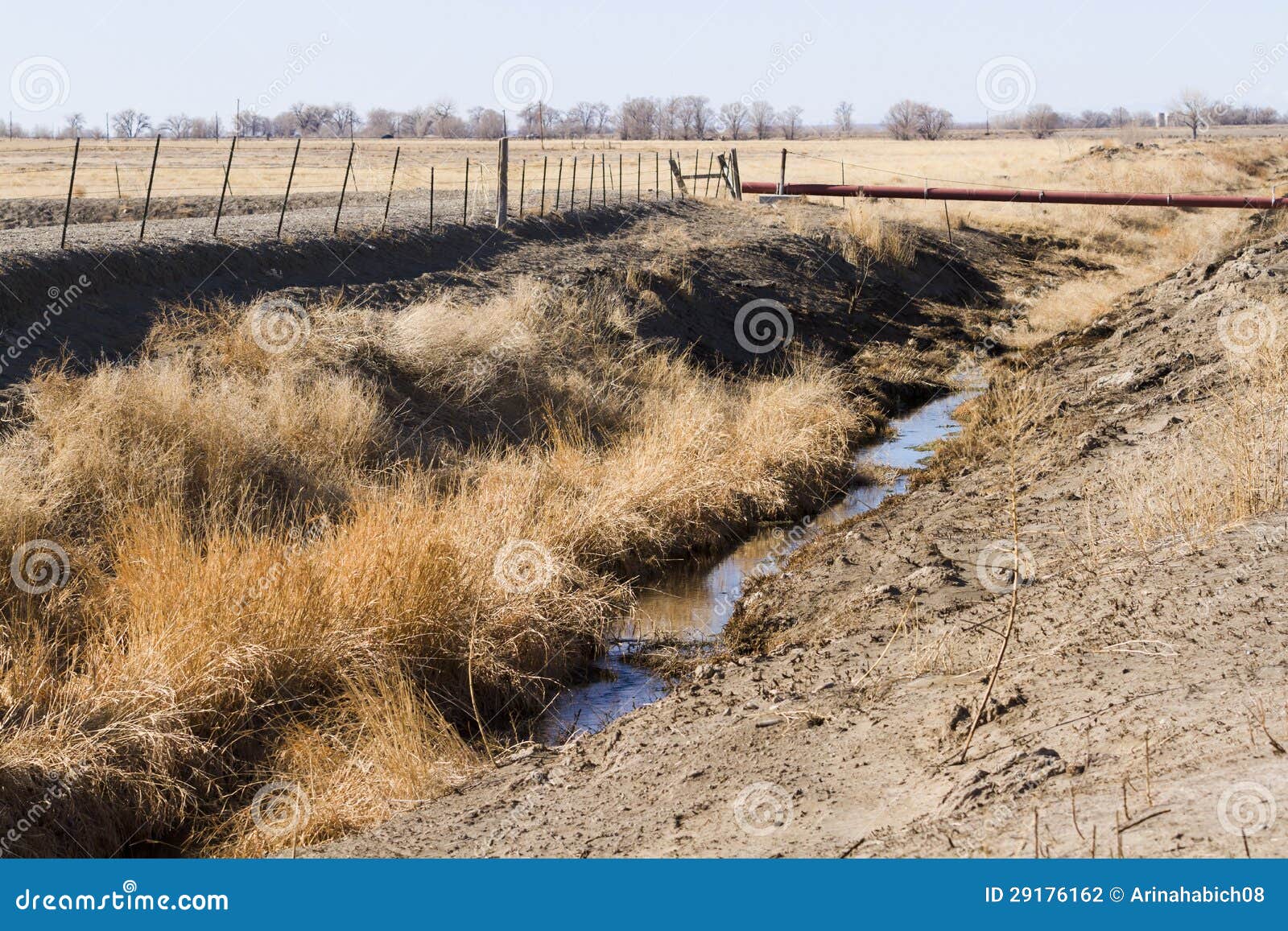 Drainage ditch stock photo. Image of drought, drainage - 29176162