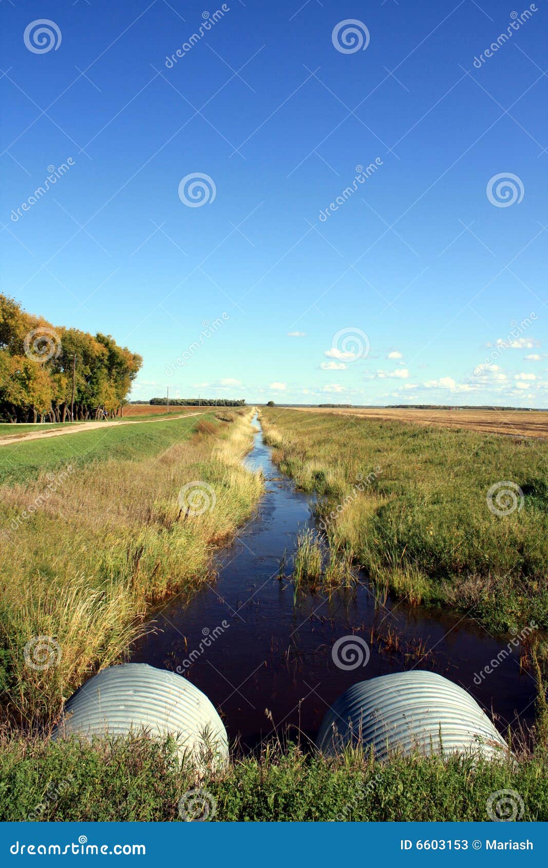 Drainage Ditch stock image. Image of culvert, farming - 6603153