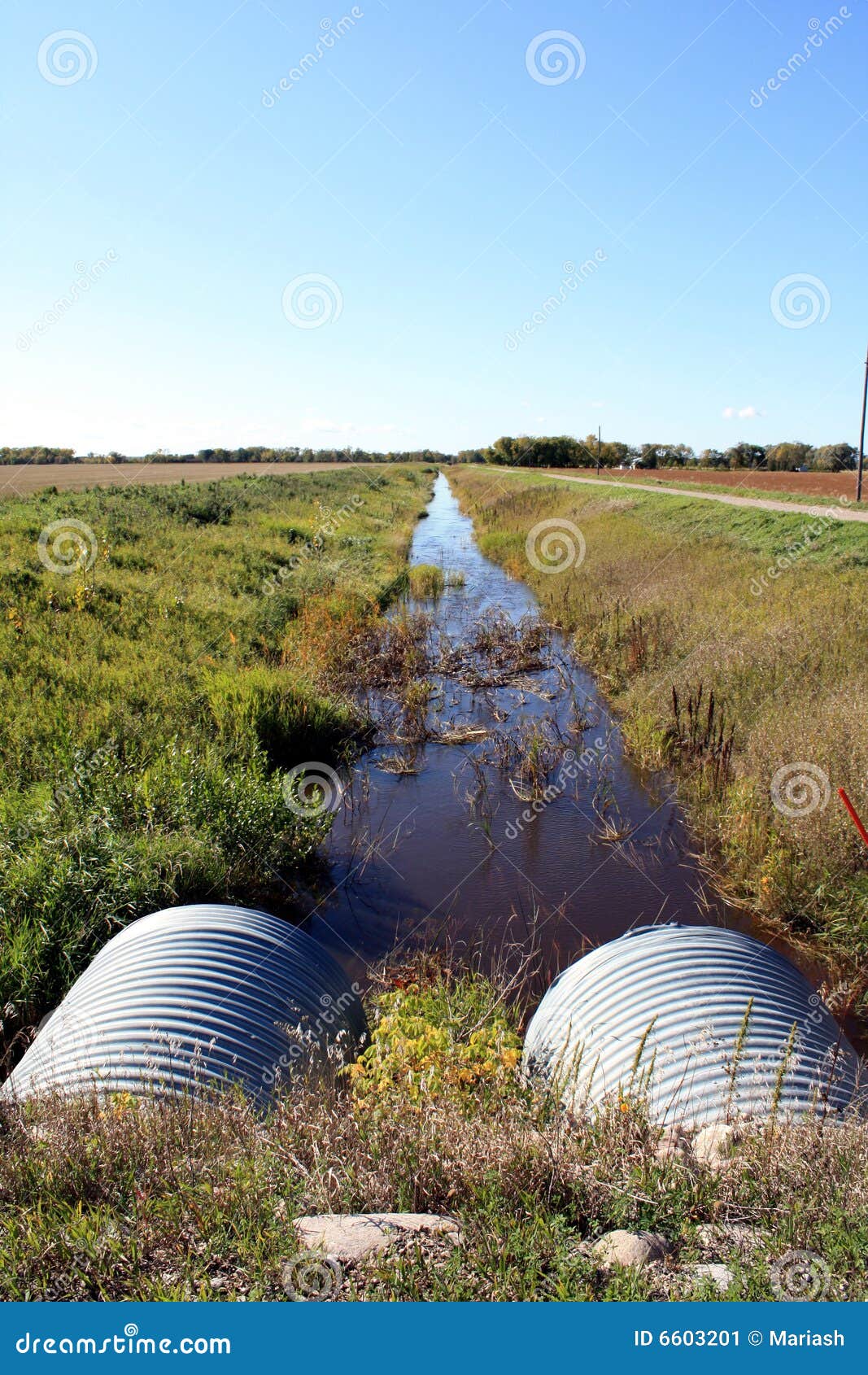 Drainage Ditch stock image. Image of grass, environment - 6603201