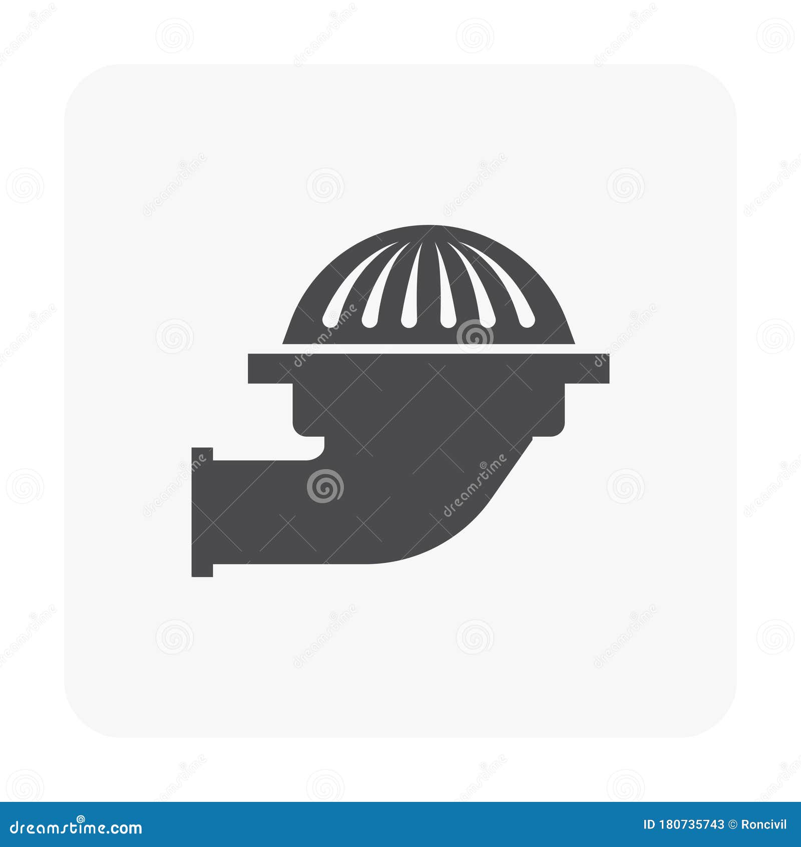 Drainage equipment icon stock vector. Illustration of flow - 180735743