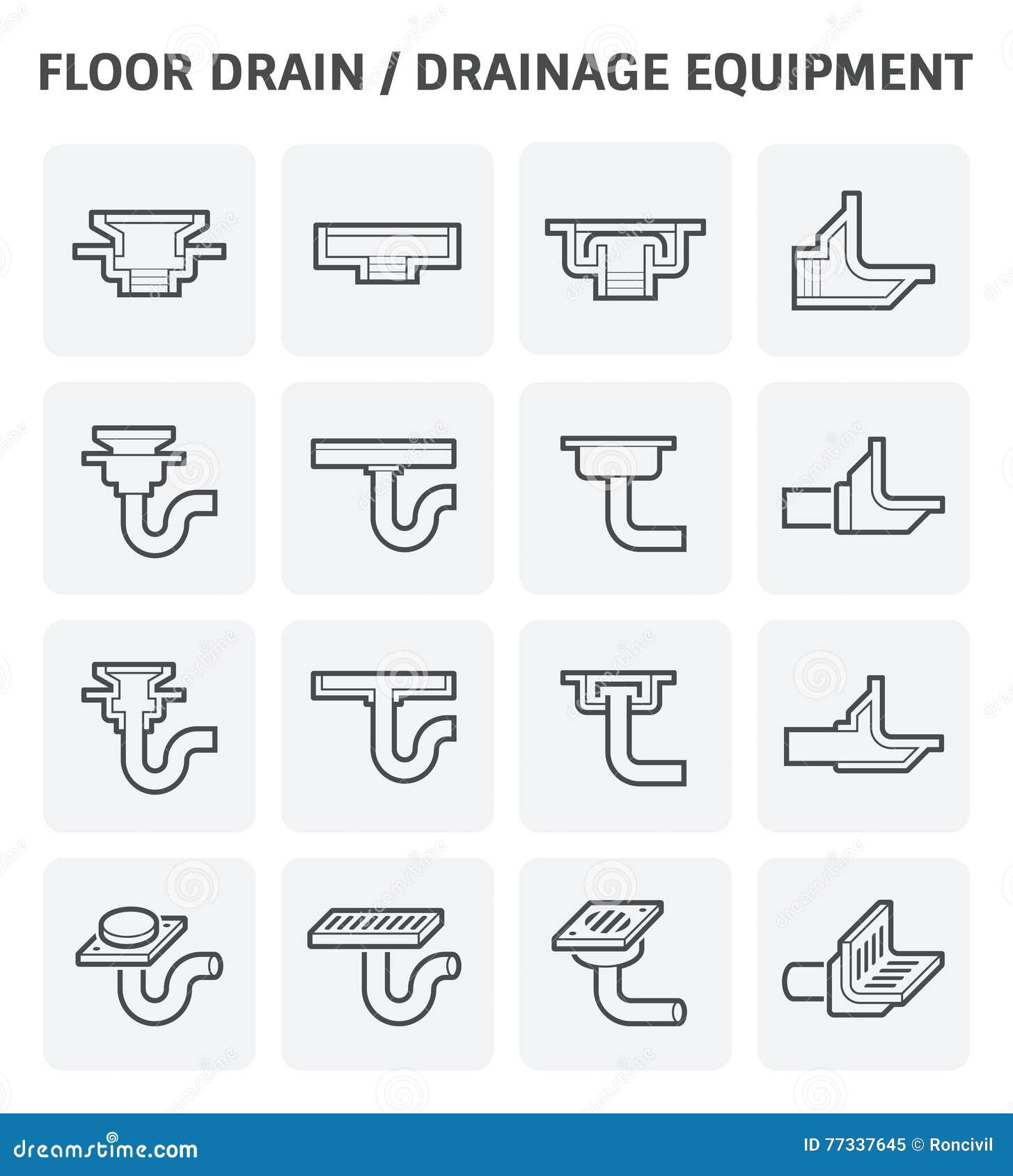 Drainage equipment icon stock vector. Illustration of metal - 77337645