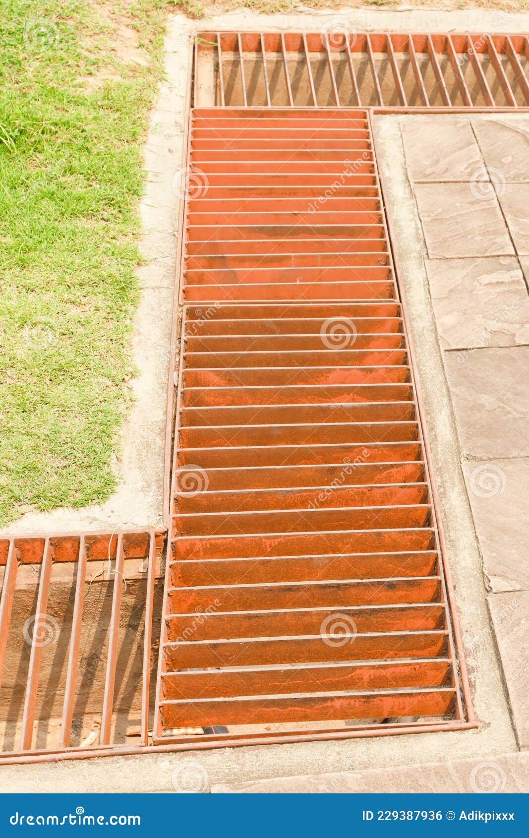 Drainage gutter stock photo. Image of drainage, footpath - 229387936