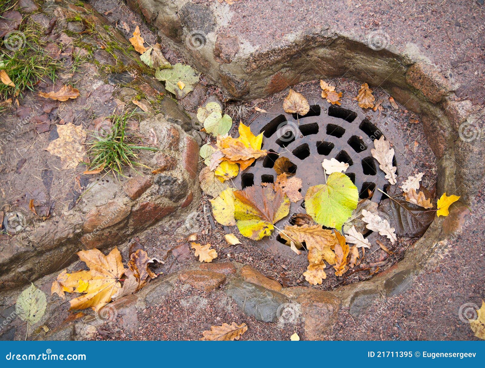 Drainage hatch in the park stock image. Image of engineering - 21711395
