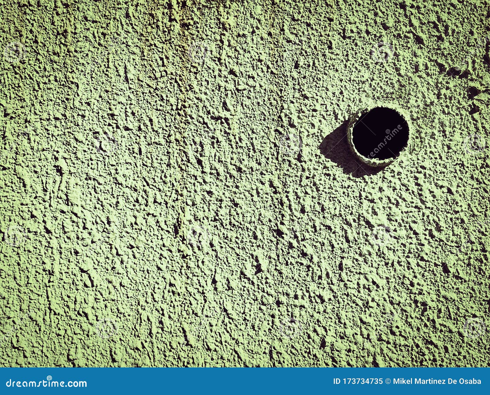Drainage pipe hole on wall stock image. Image of sewer - 173734735