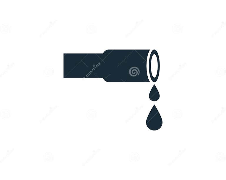 Drainage Pipe Icon Vector Logo Template Illustration Design Stock ...