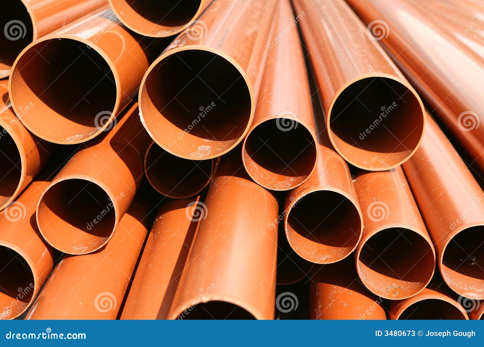 Drainage Pipes stock image. Image of pile, pipes, building - 3480673