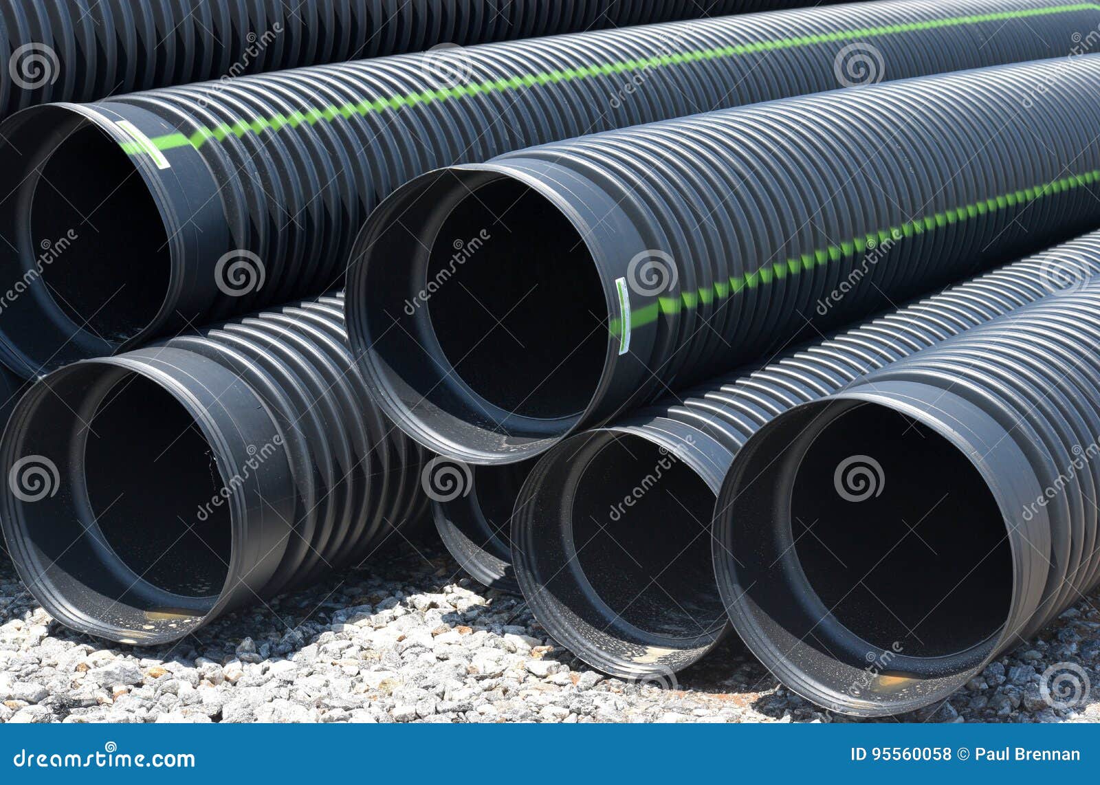Drainage pipes stock photo. Image of drainage, pipes - 95560058