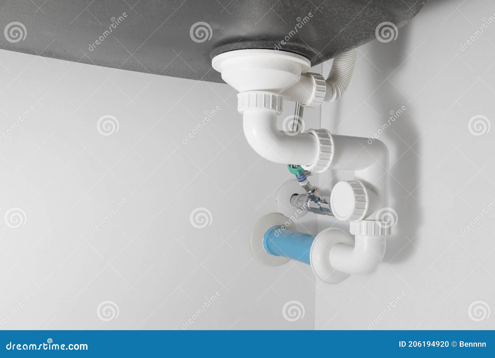 Drainage System Under the Modern Sink Stock Photo - Image of drainage ...