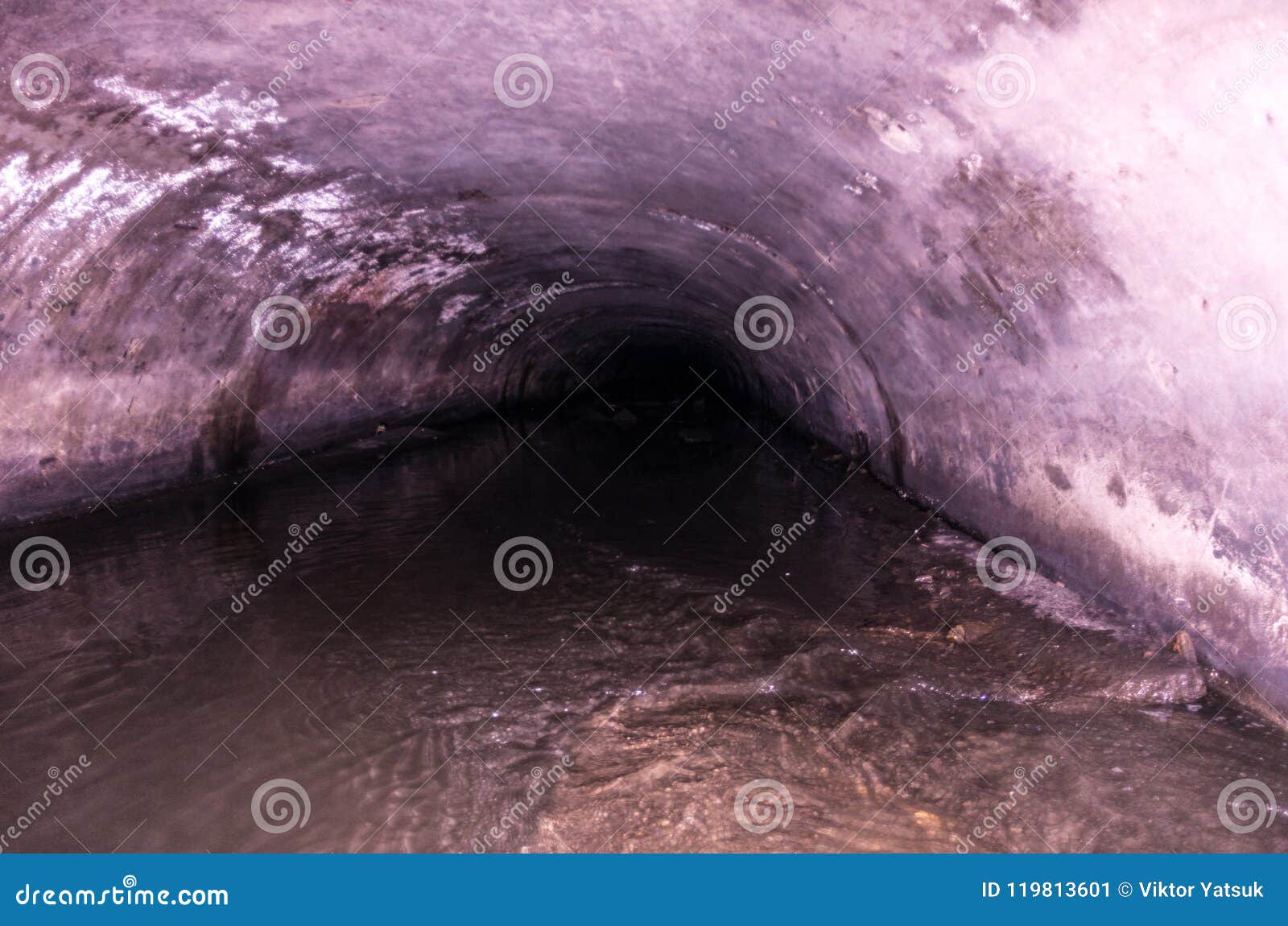 The Drainage System is Underground. Sewage Sludge Stock Image - Image ...
