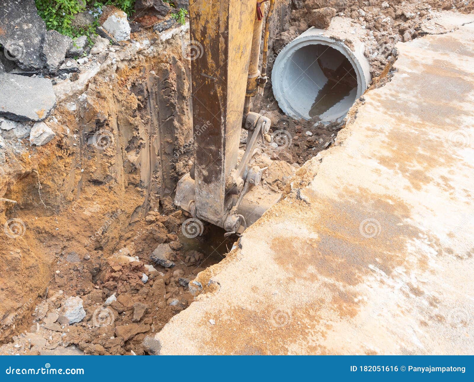 Drainage Systems Under Construction Stock Photo - Image of building ...