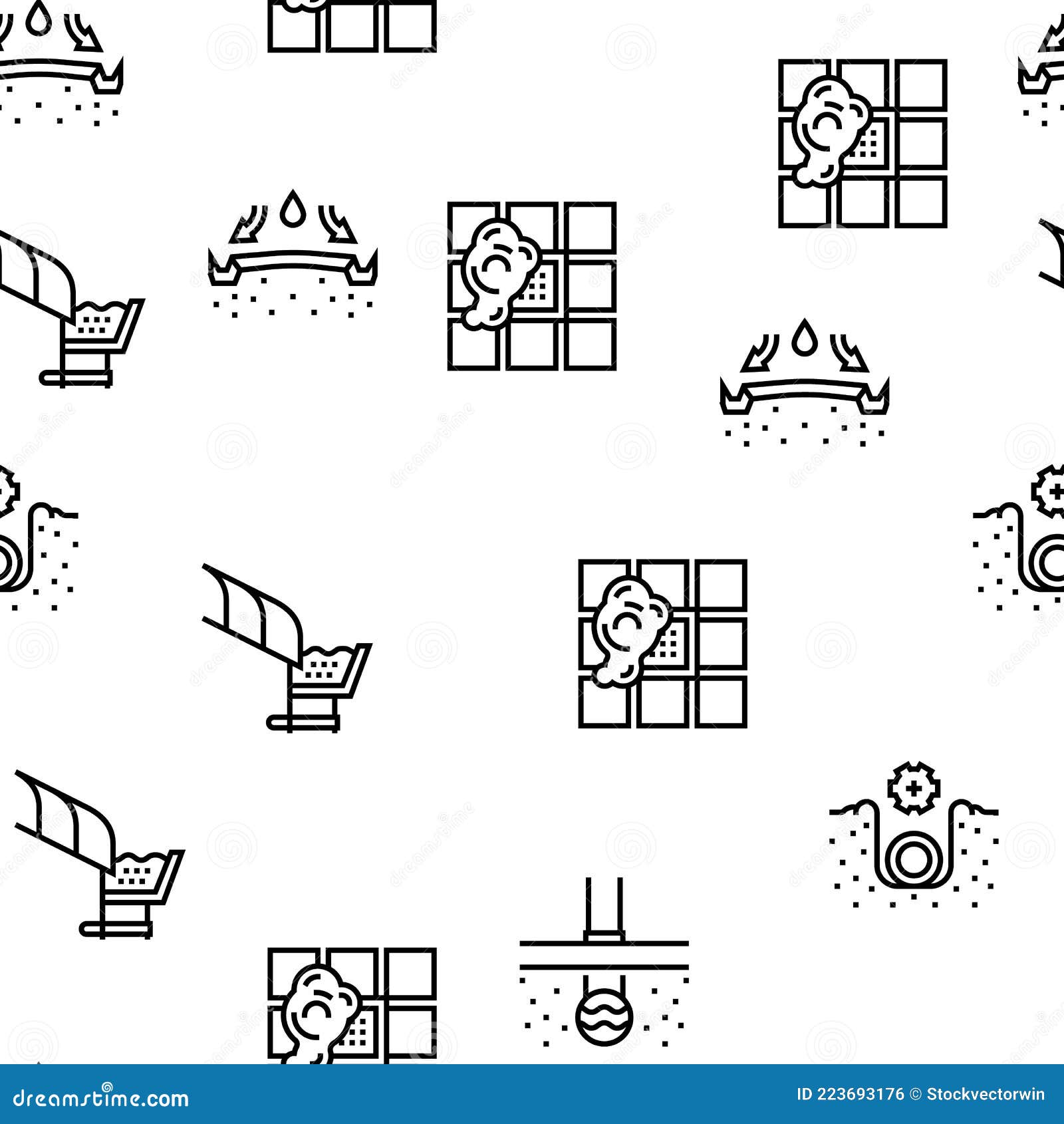 Drainage Water System Vector Seamless Pattern Stock Vector ...