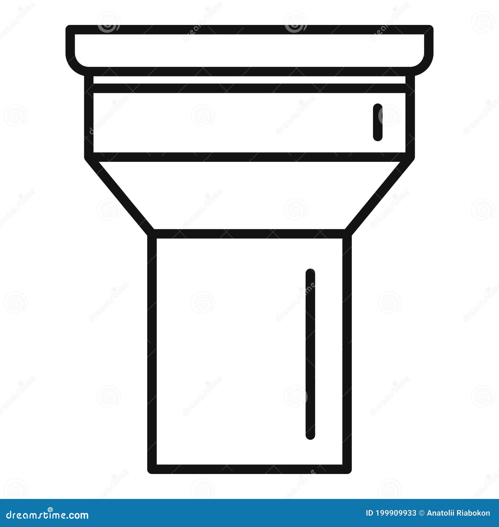 Drainpipe Gutter Icon Outline Style Stock Vector Illustration Of