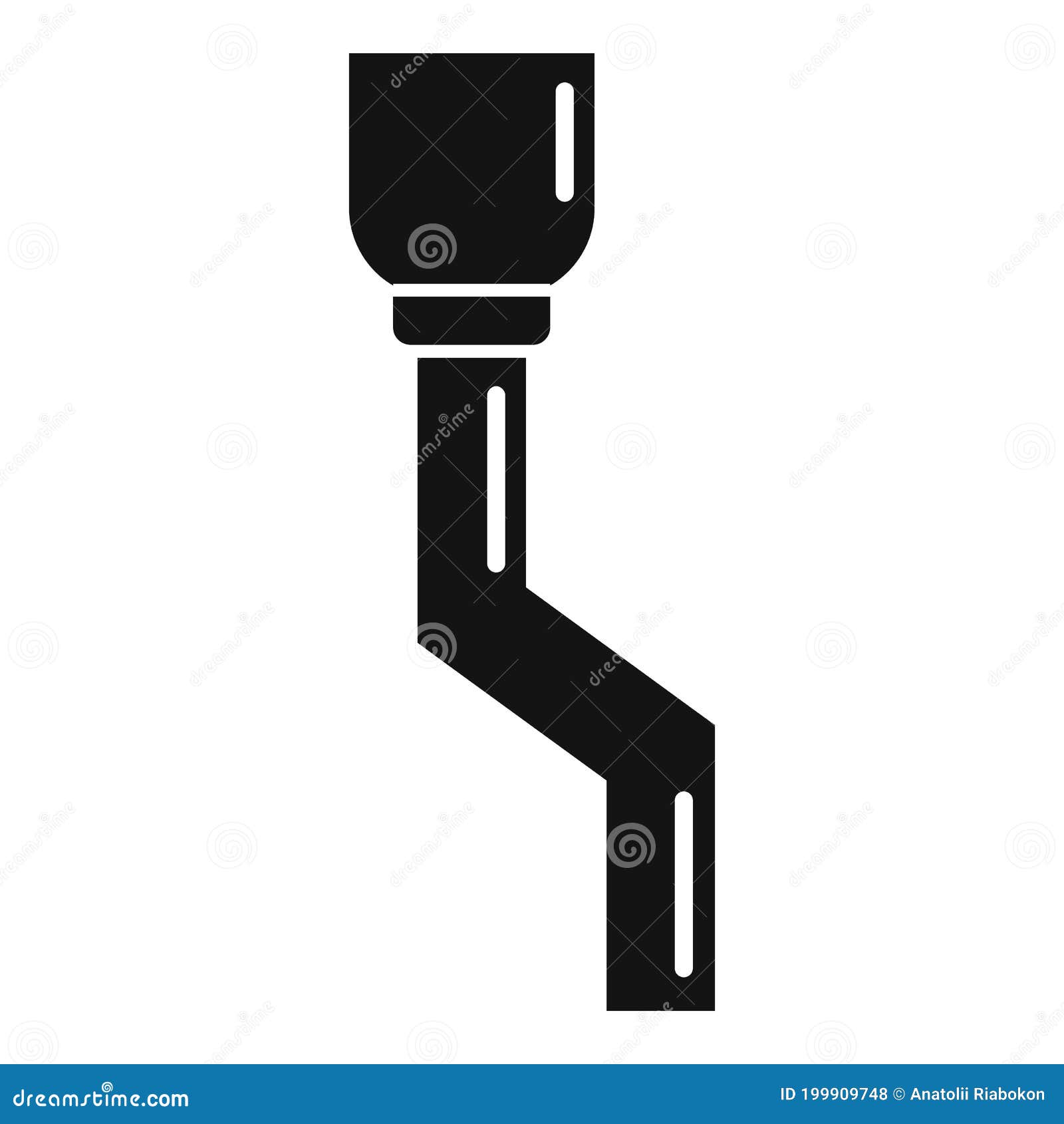 Drainpipe Gutter Icon, Simple Style Stock Vector - Illustration of ...