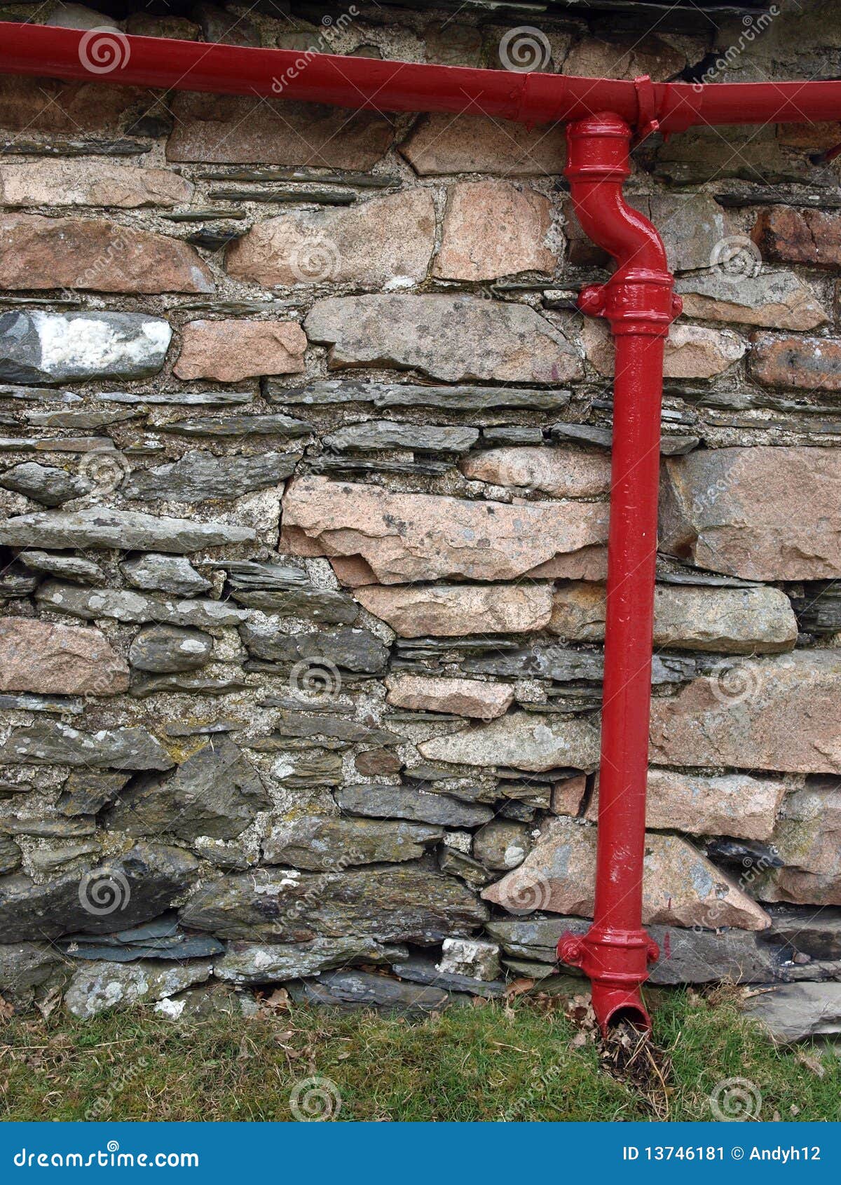 Drainpipe on Rustic Building Stock Image - Image of drainpipe, drains ...