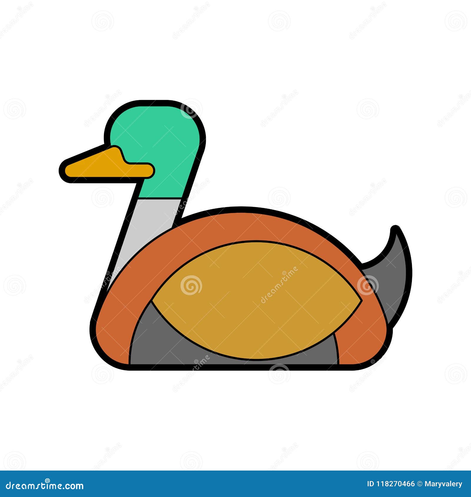 Drake Duck Male Isolated. Waterfowl Bird Vector Illustration Stock ... Drake Duck Male Isolated. Waterfowl Bird Vector Illustration Stock ...