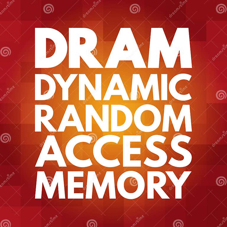 DRAM - Dynamic Random Access Memory Acronym, Technology Concept ...