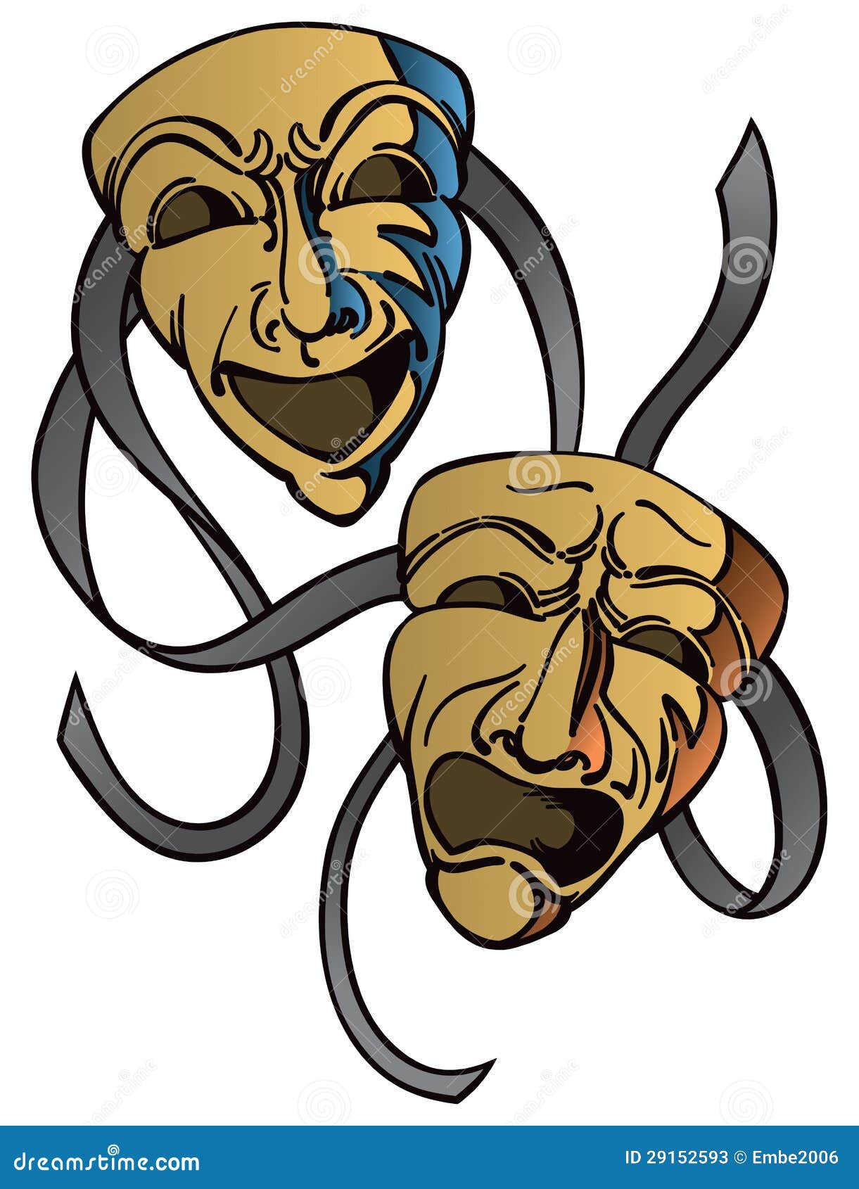 Drama Masks Happy