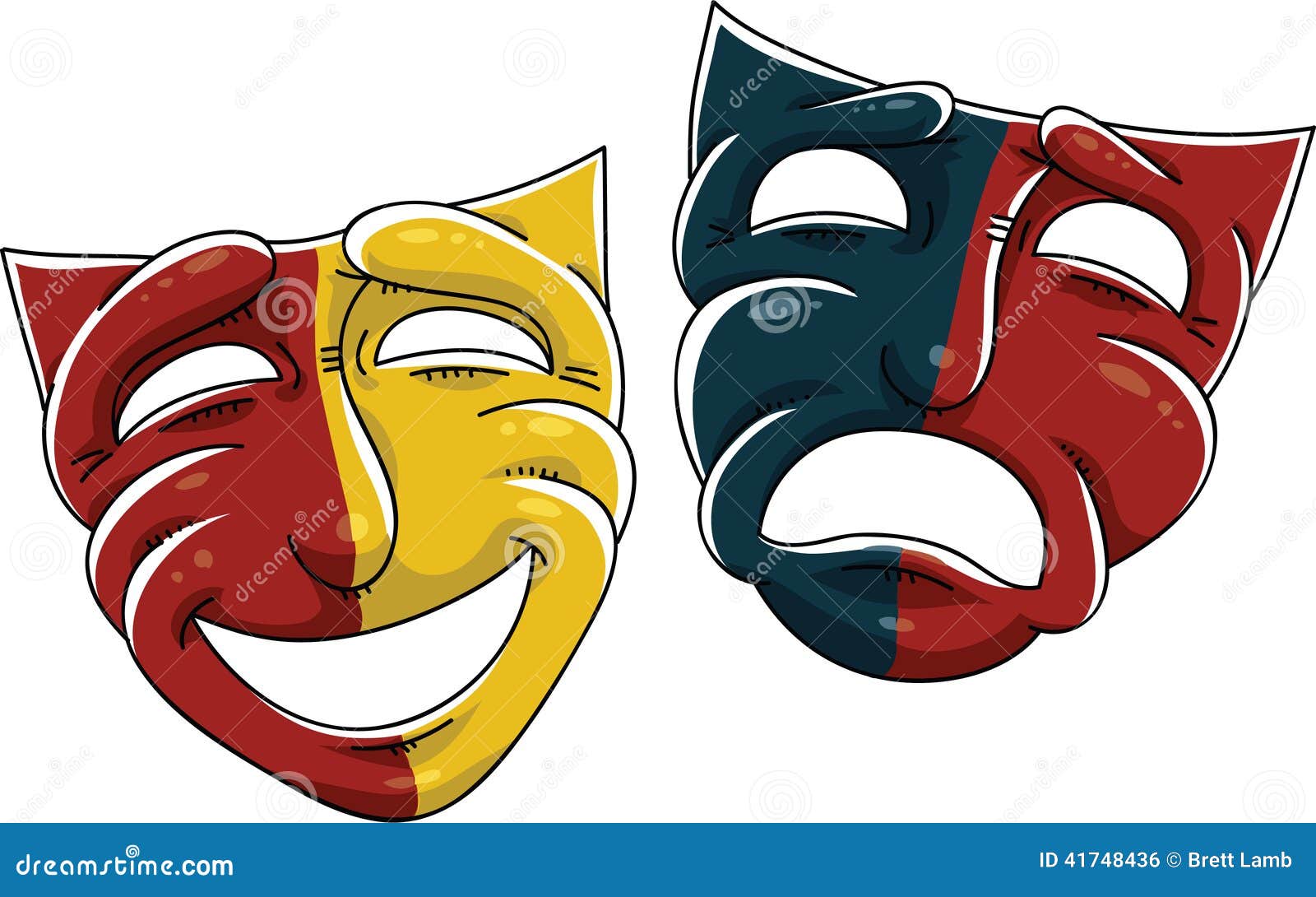 Drama Masks stock illustration. Illustration of mask - 41748436