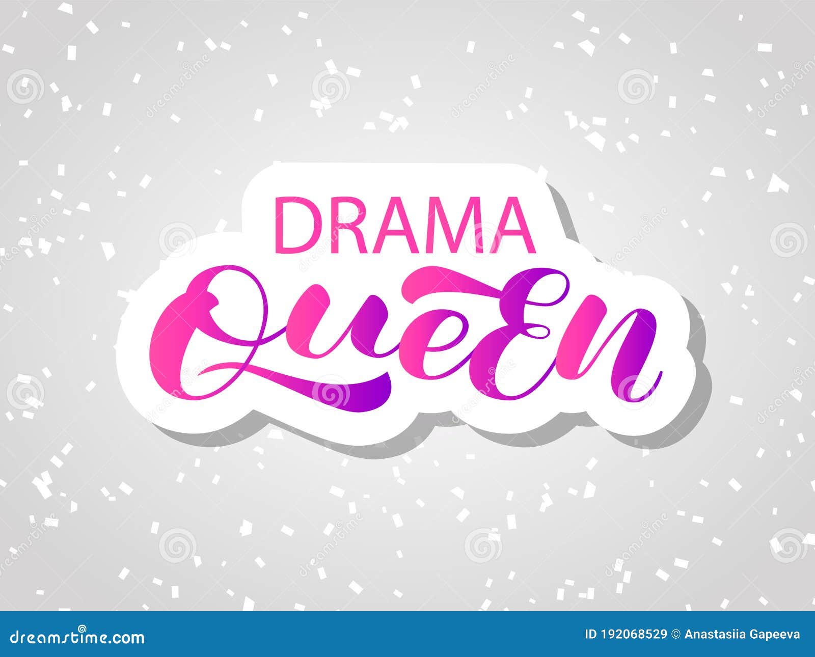 Drama Queen Lettering. Vector Illustration for Poster Stock Vector ...