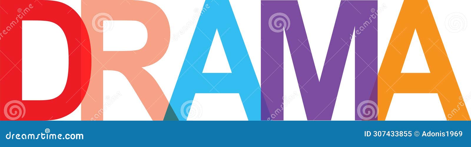 Drama word on white stock illustration. Illustration of theatrical ...