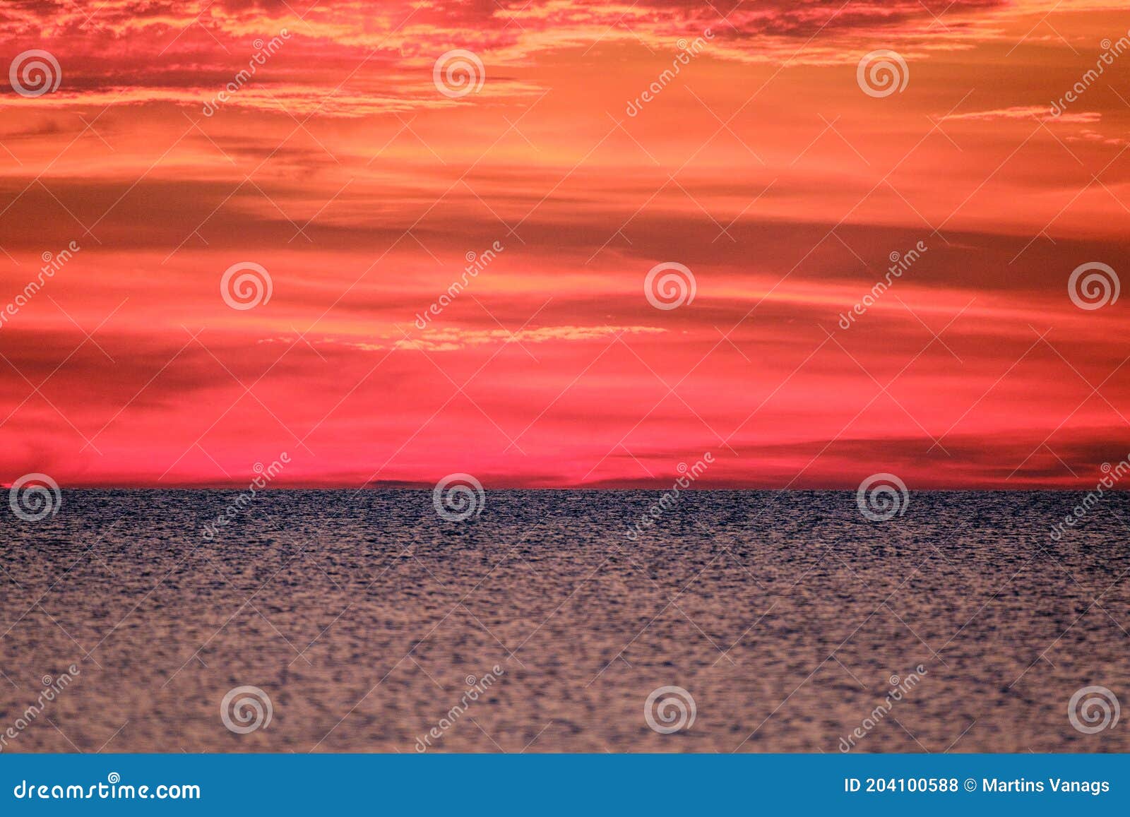 Dramatatic Red Dark Sunset Over the Fields and Cities Stock Photo ...