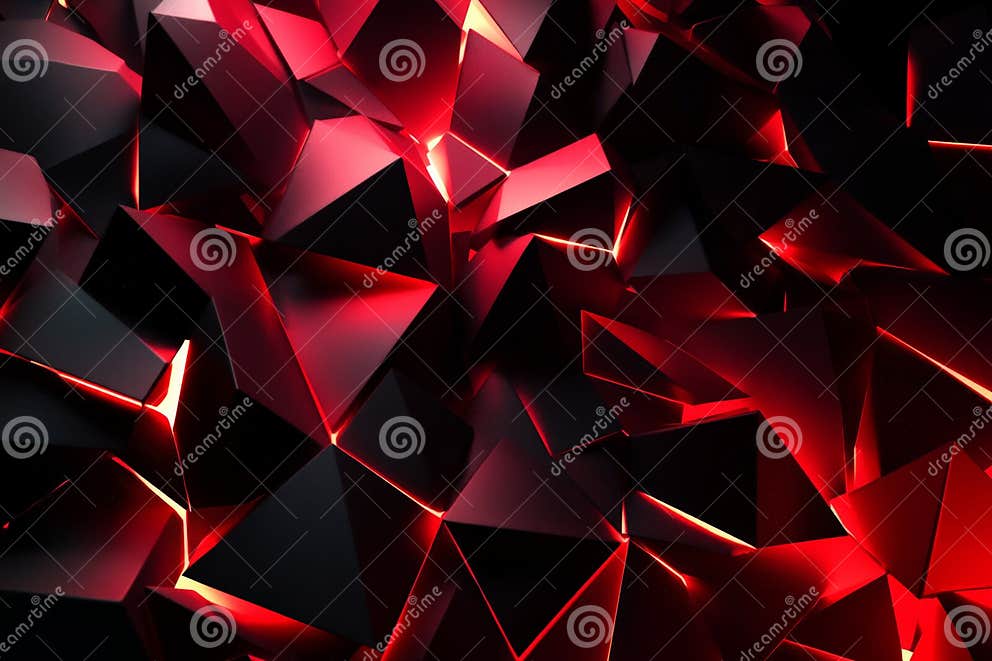 A Dramatic Abstract Background with Deep Reds and Blacks. the 3D ...