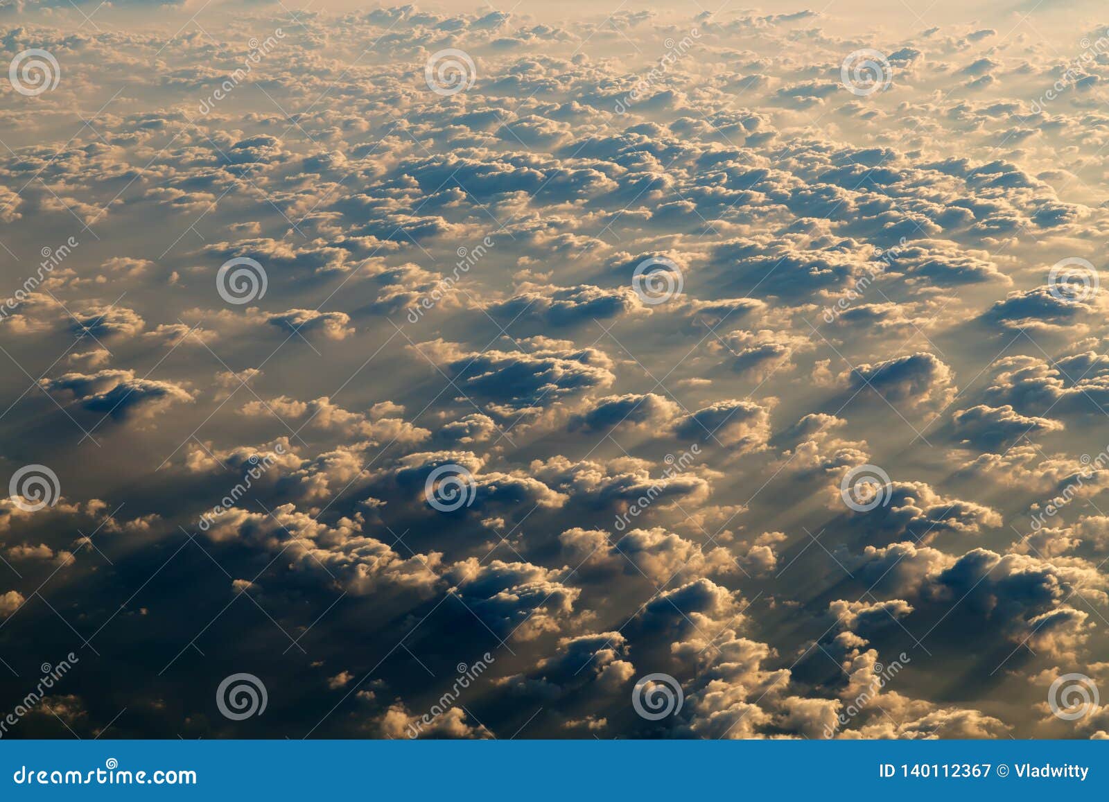Dramatic Aerial View Clouds Cloudy Sunset Nature Stock Image - Image of ...
