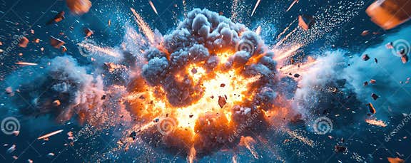 Dramatic Aerial View of Epic Urban Explosion Event with Dynamic Visuals ...