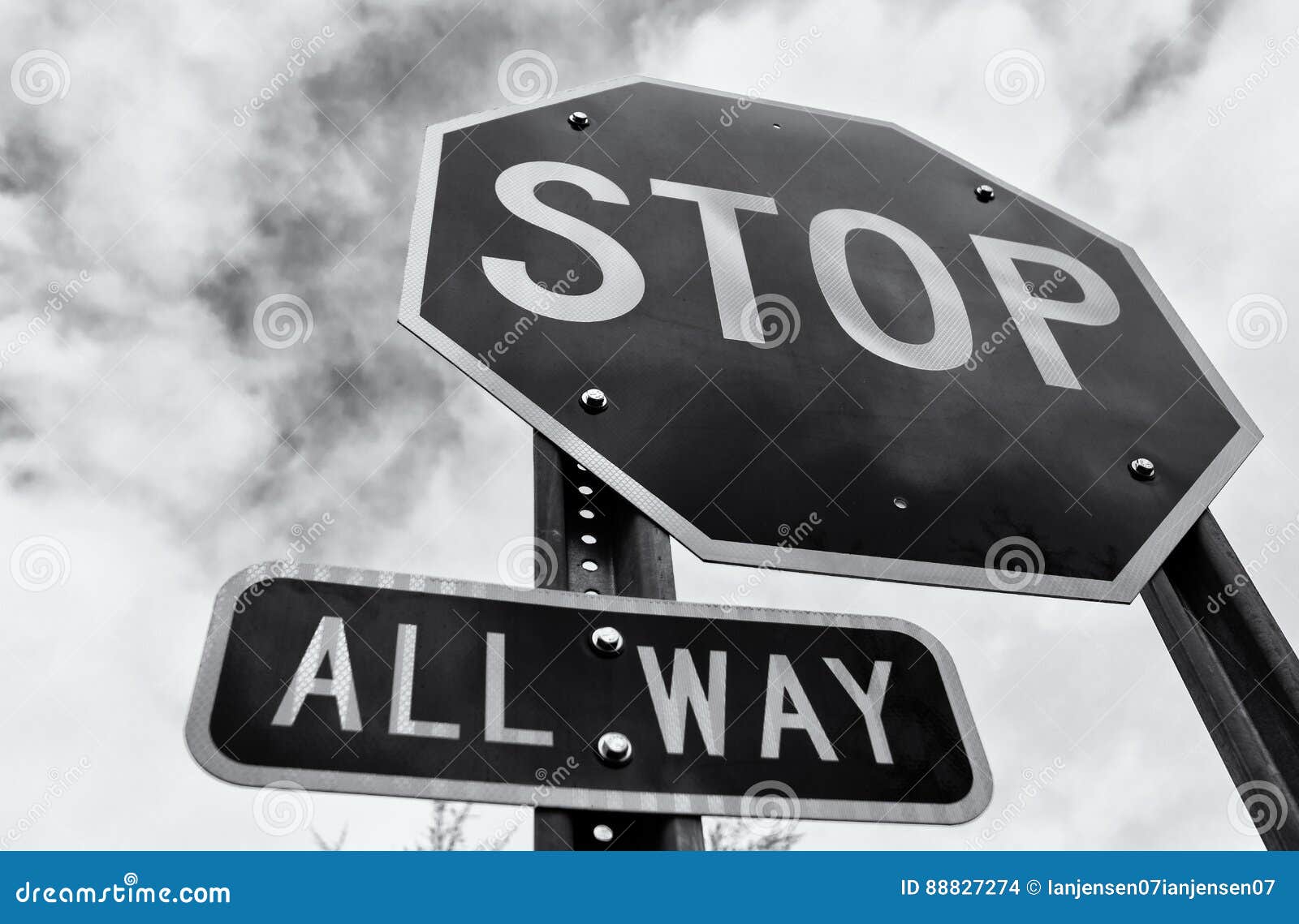 All Way Stop Sign Stock Photos - Download 111 Royalty Free Photos