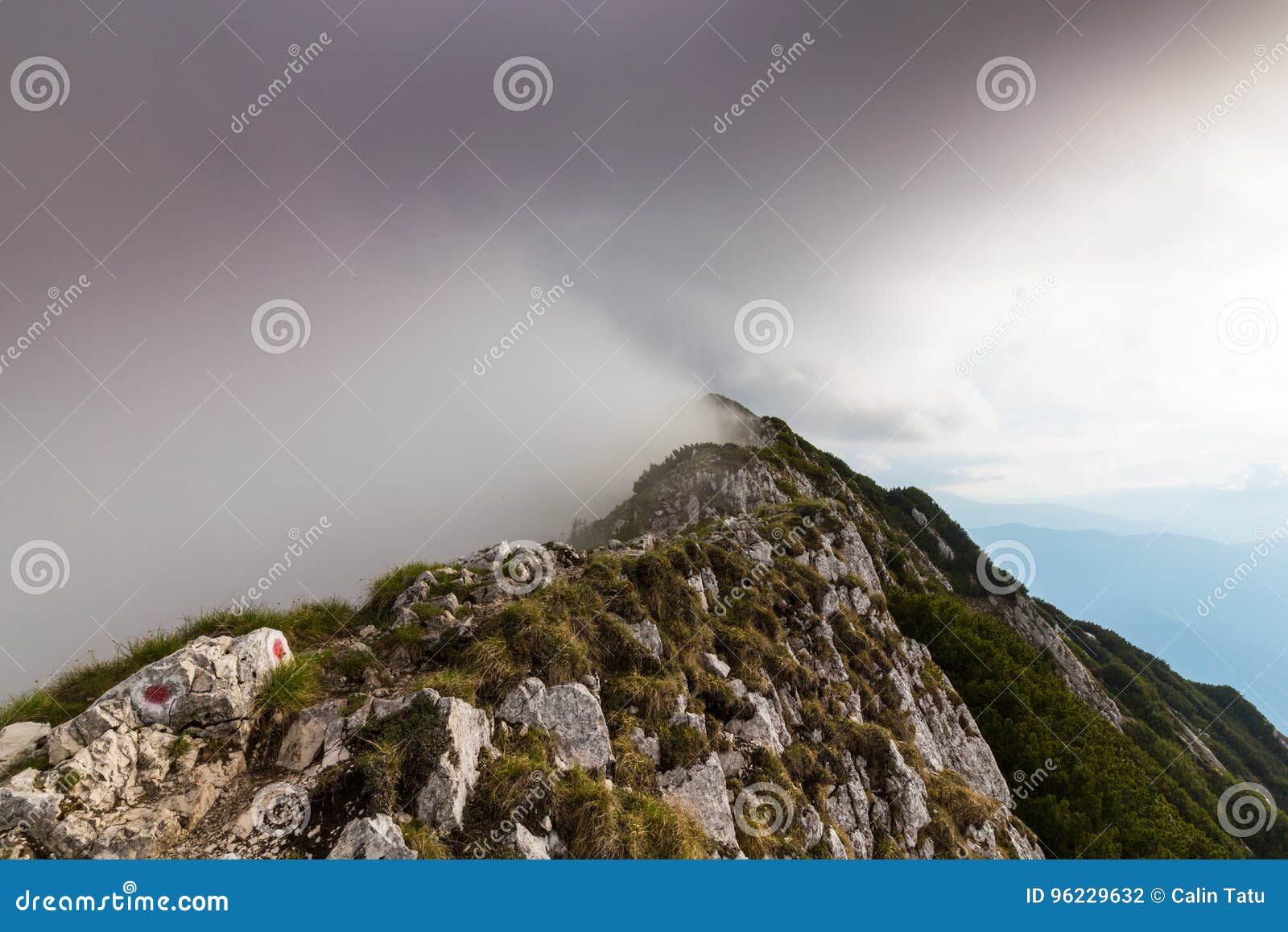 Dramatic Alpine Scenery in the Summer, in the Transylvanian Alps, with ...
