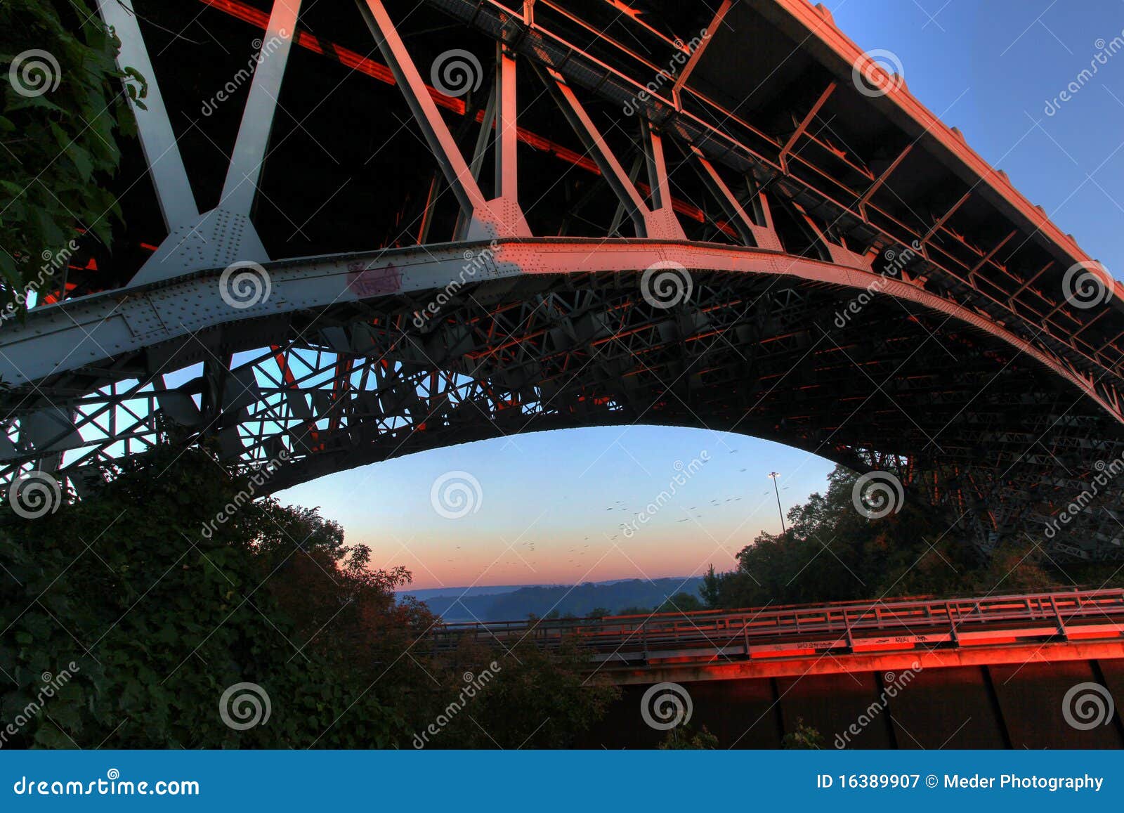 Dramatic angle of a bridge stock image. Image of architecture - 16389907