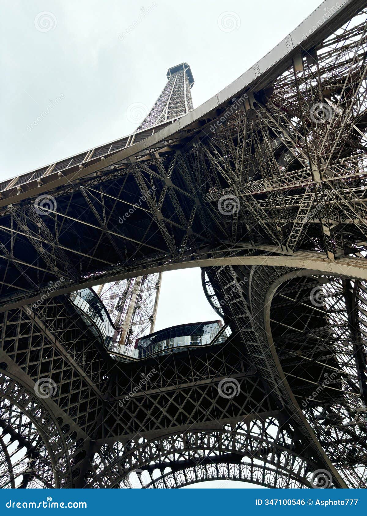 Dramatic Angle View of the Eiffel Tower Architecture Stock Photo ...