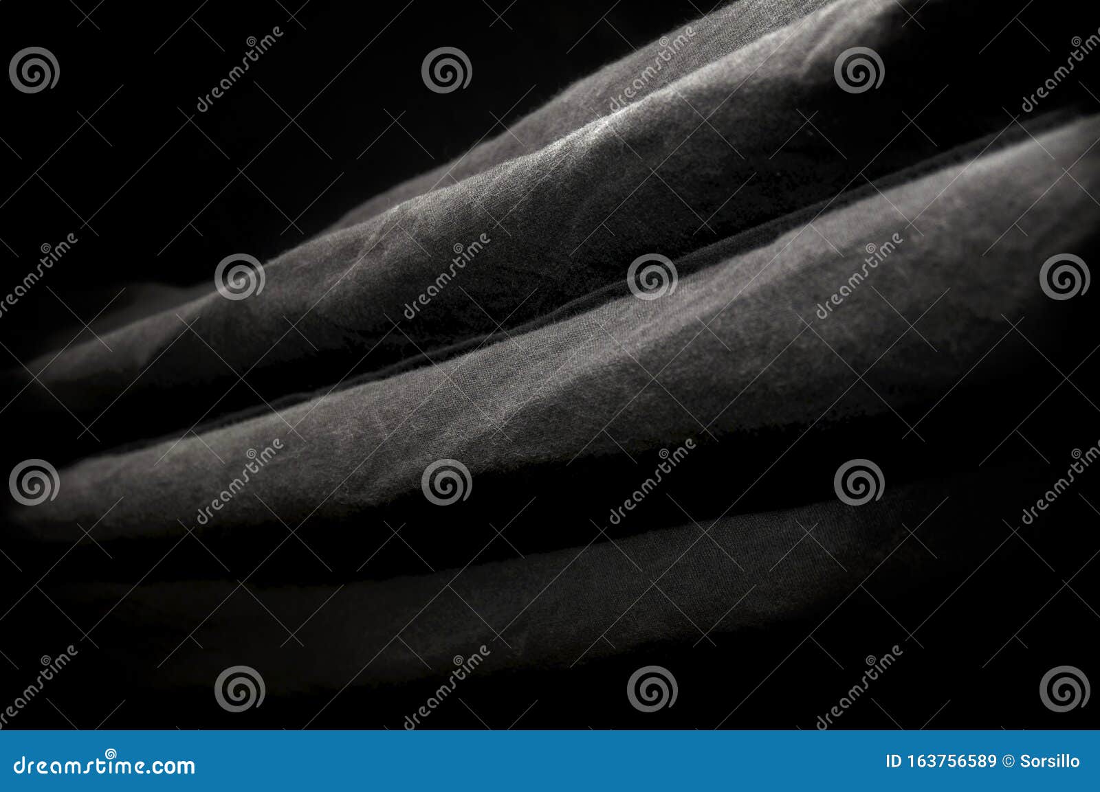 Dramatic Angled Black Background Cloth in Perspective Stock Image ...