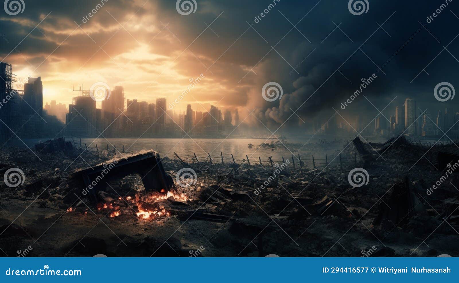 Dramatic Apocalyptic Background Judgment Day End of World Complete ...