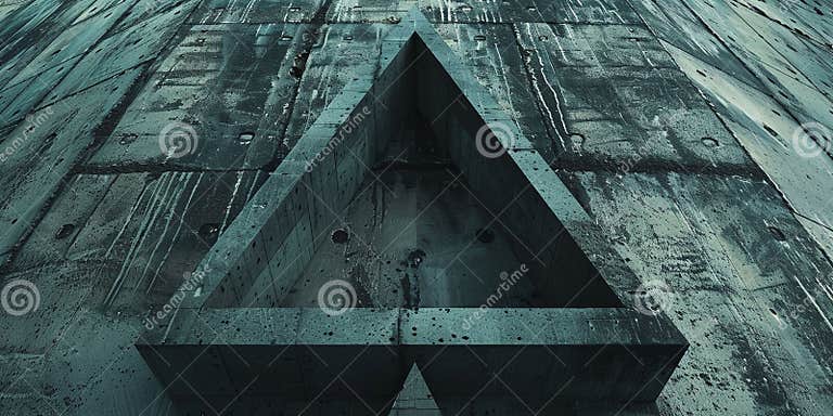 Abstract Concrete Triangle Form Stock Image - Image of brutalist, form ...