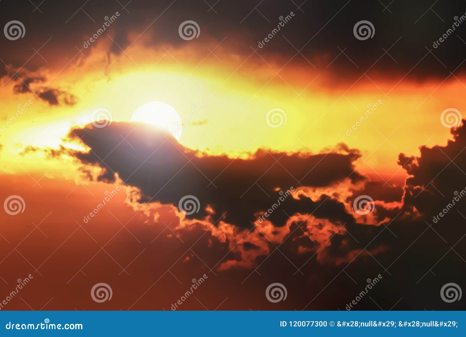 Dramatic Artistic Atmosphere Panorama View of Sunset. Stock Photo ...