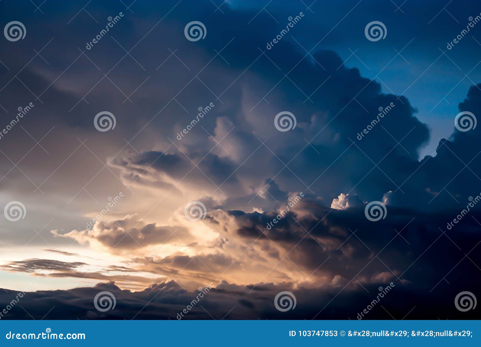 Dramatic Atmosphere Panorama View of Beautiful Sunset Sky and Cl Stock ...
