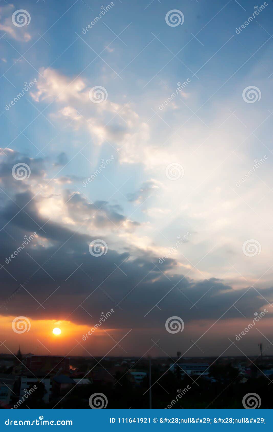 Dramatic Atmosphere Panorama View of Twilight Sky. Stock Image - Image ...