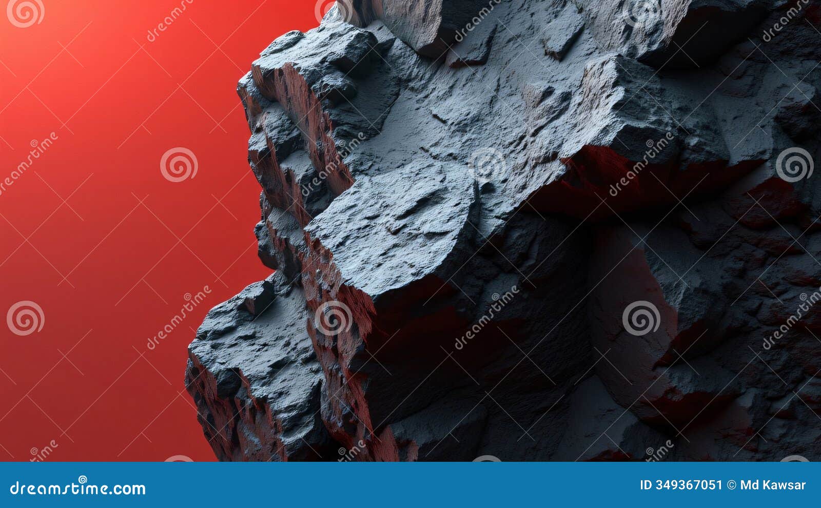 Dramatic Basalt Rock Texture, Detailed 3D Render, High Quality Image ...