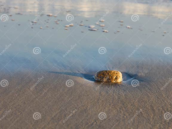 Dramatic Beach Scene Texture Reflections Stock Image - Image of water ...