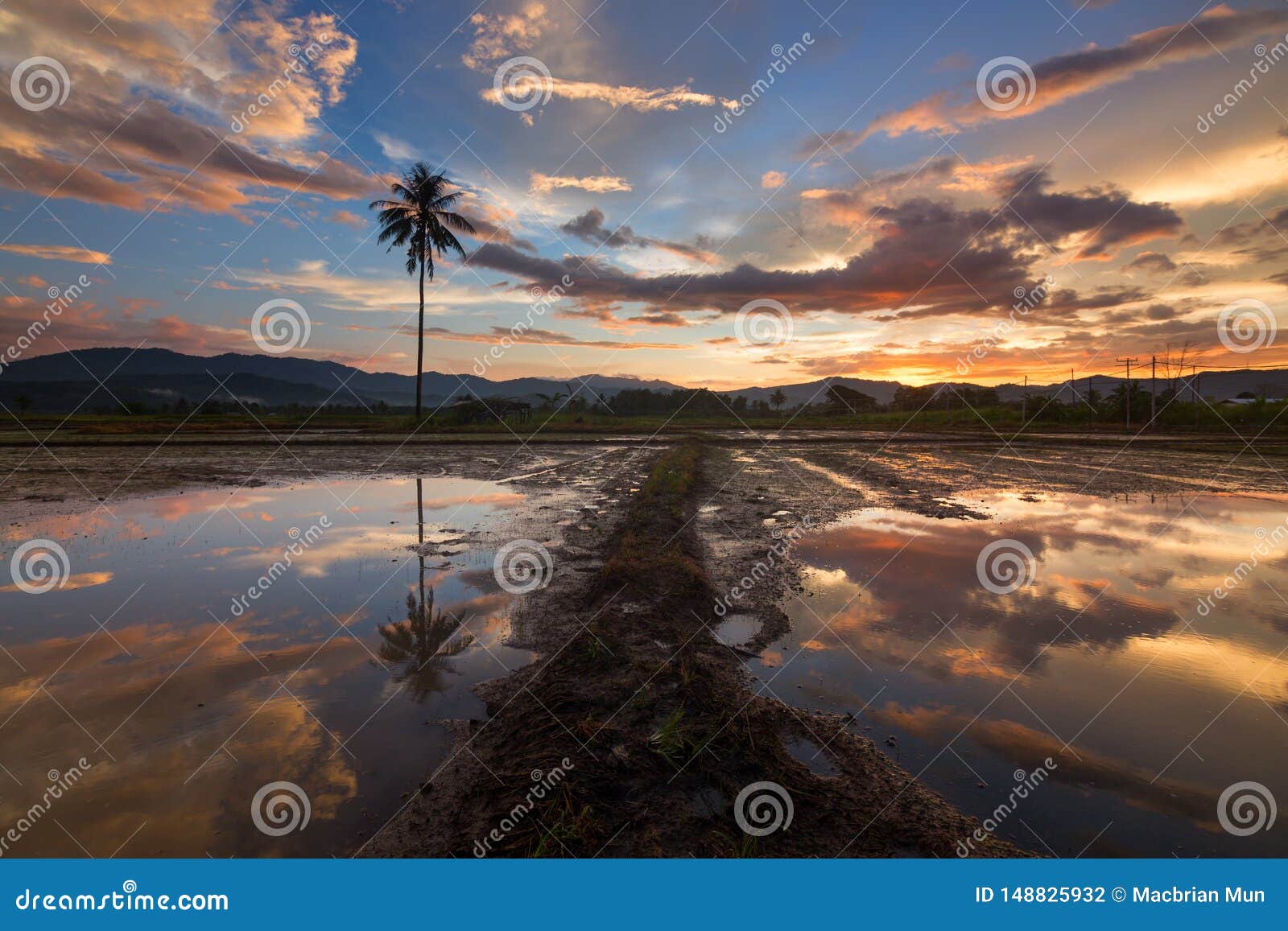 Sunset Reflection In Winter At Great Salt Lake, By The Historic Saltair ...