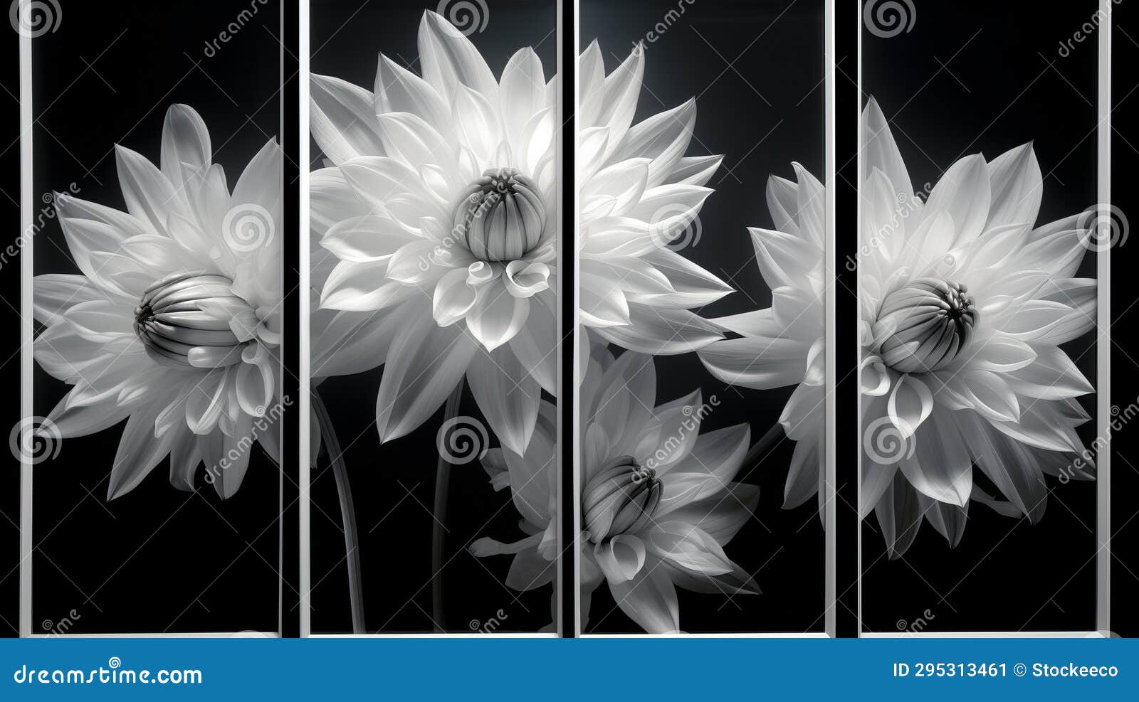 Dramatic Black and White Flower Renderings with Radiographic Effect ...