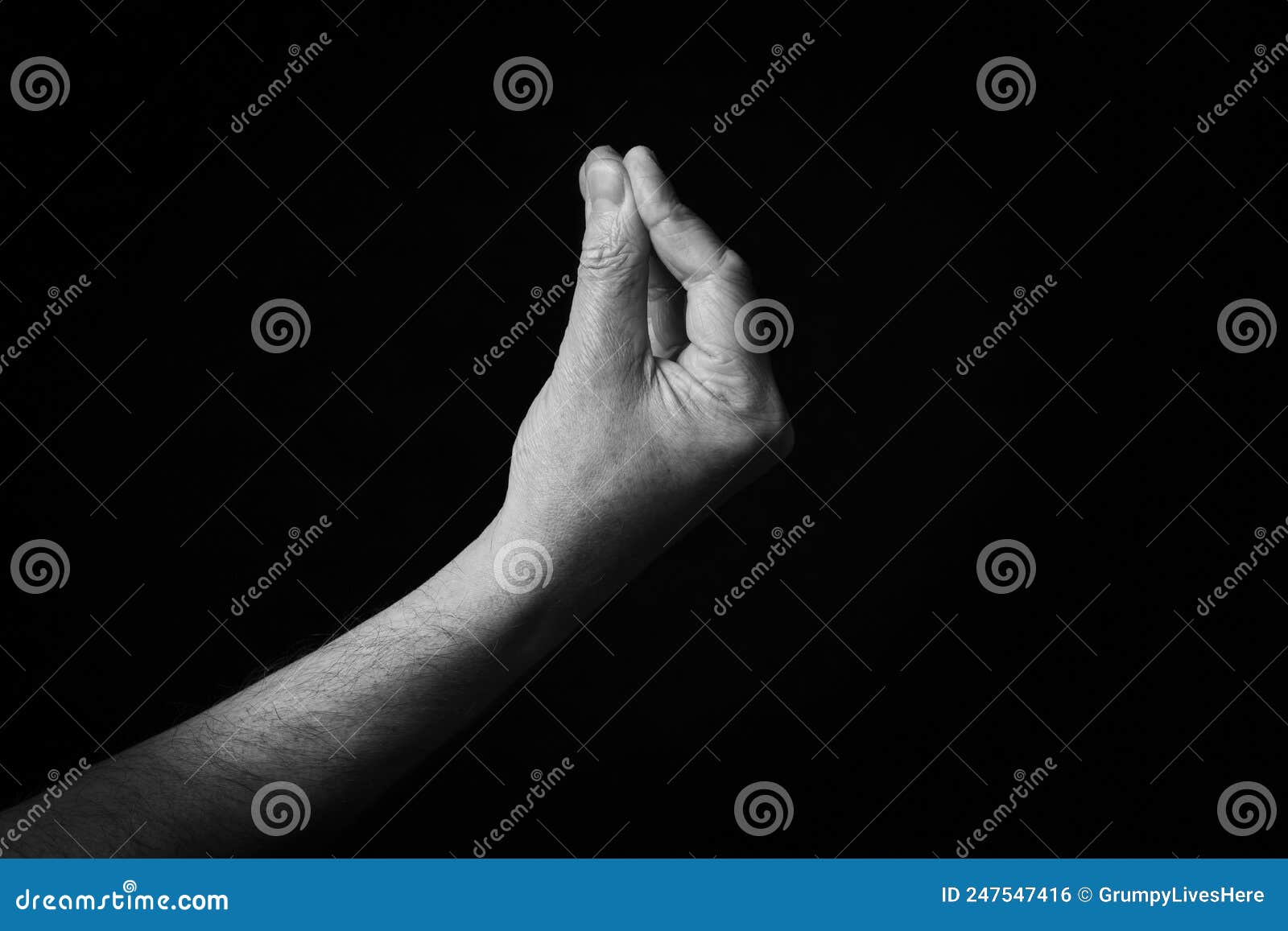 Pinched Fingers Emoji Isolated On Black Background Royalty-Free Stock ...
